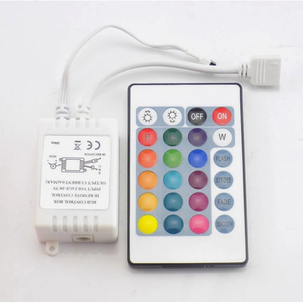 24-Key IR RGB LED Controller 12V 6A with Remote - Fast Delivery Malta